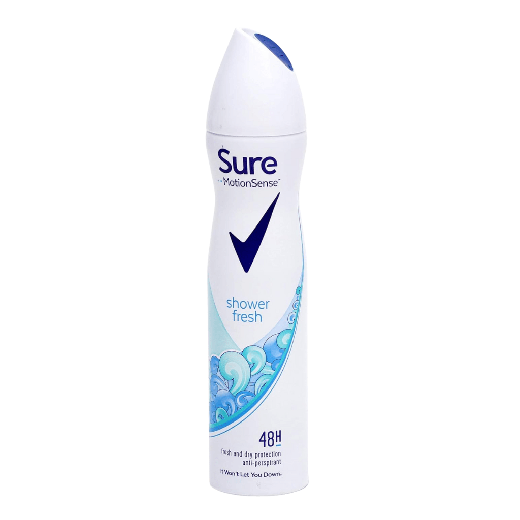 Buy Sure Shower Fresh Deodorant Body Spray - 250ml | Shop Deodorants ...